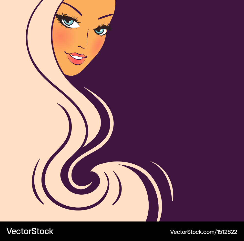 Woman hair back Royalty Free Vector Image - VectorStock