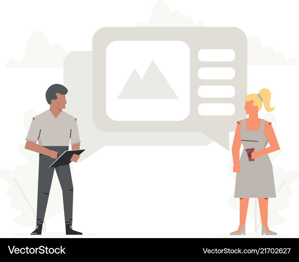 Communication concept dialogue of man Royalty Free Vector