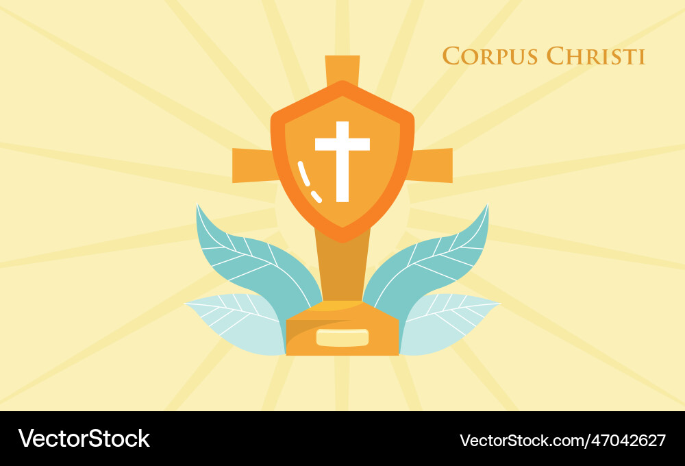 Corpus christi catholic religious holiday Vector Image