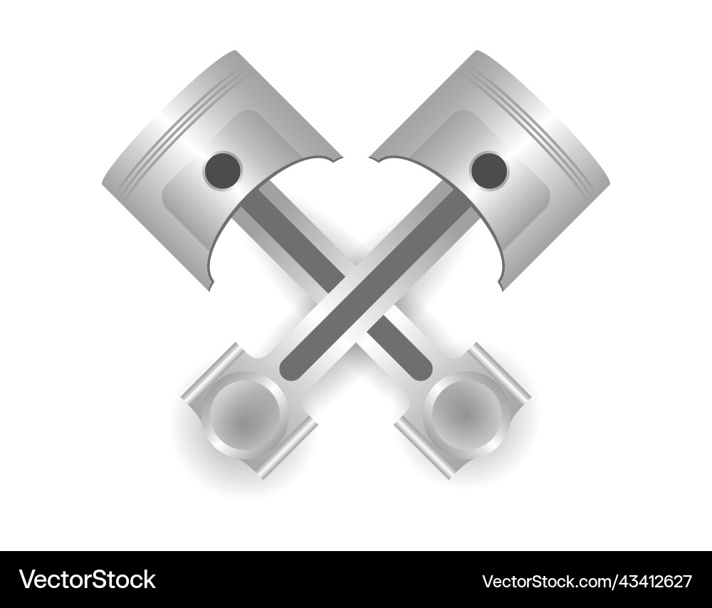 Gear piston car engine part set automobile repair Vector Image
