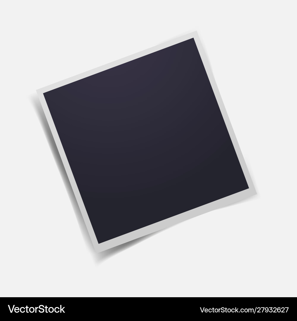Image blank realistic photo frame icon retro Vector Image