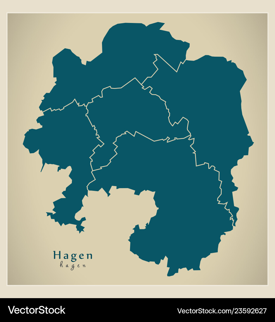 Modern city map - hagen germany Royalty Free Vector Image