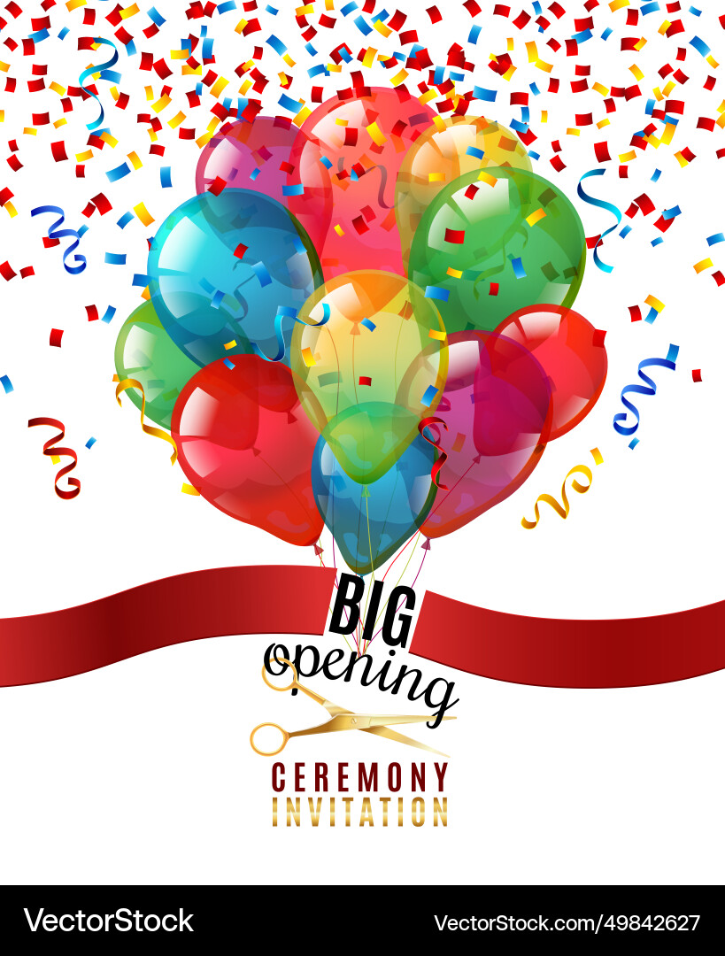 Opening ceremony invitation background Royalty Free Vector