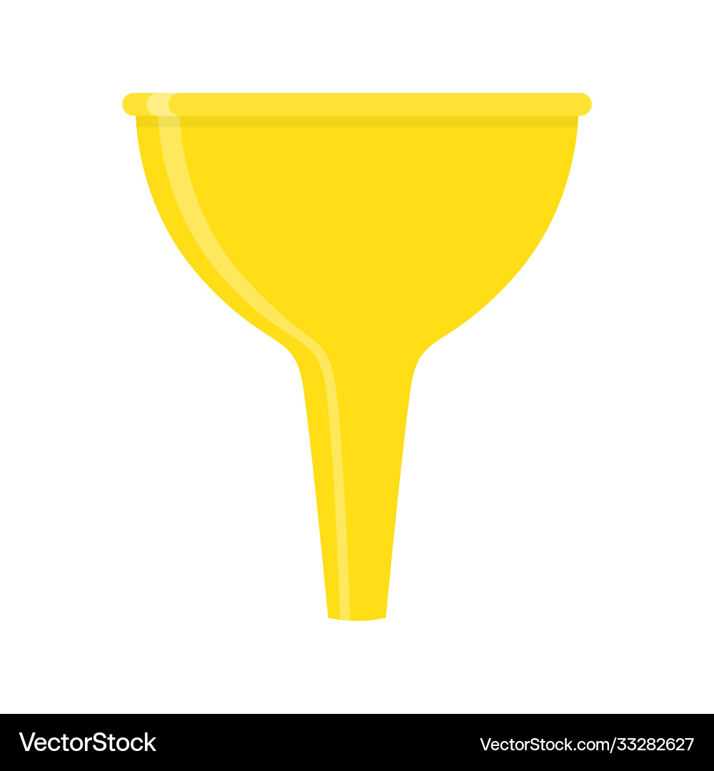Plastic funnel icon chemical funnel - lab Vector Image