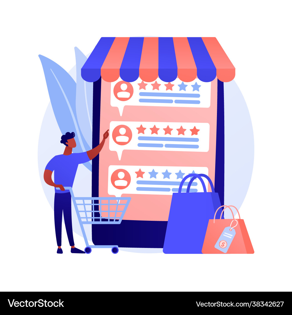 Seller reputation system concept metaphor Vector Image
