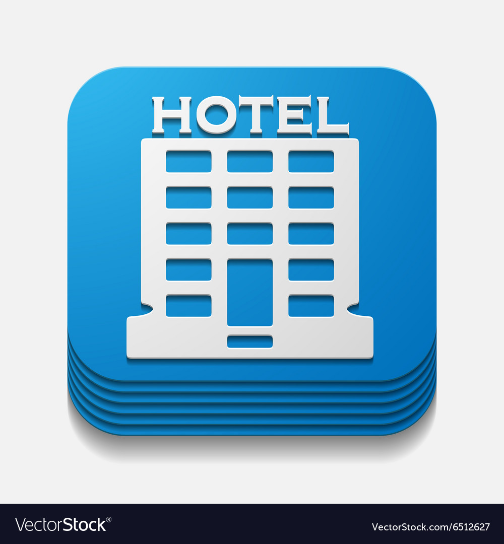 Square button hotel Royalty Free Vector Image - VectorStock