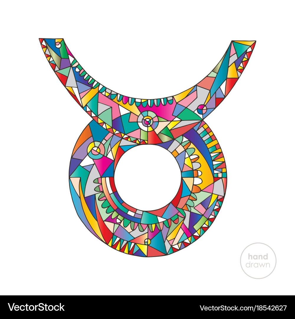 Taurus zodiac sign horoscope Royalty Free Vector Image