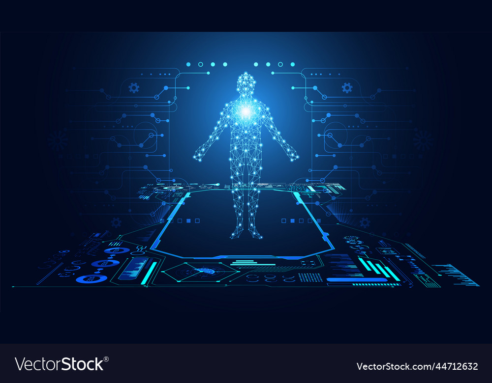 Abstract technology futuristic concept of digital Vector Image