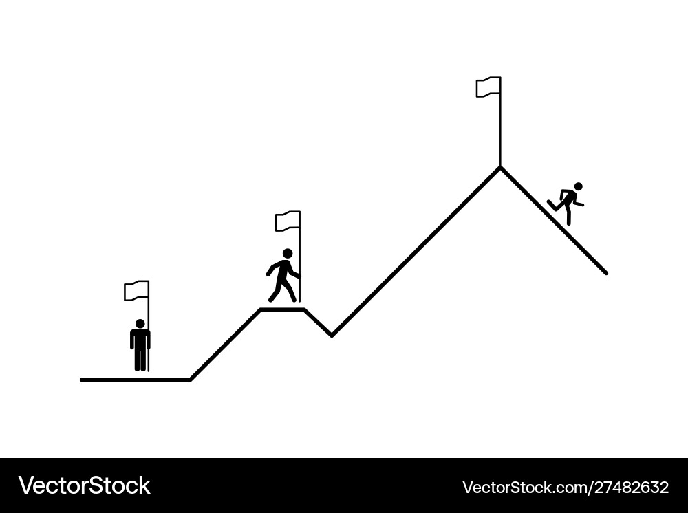 Business concept people strives for success Vector Image