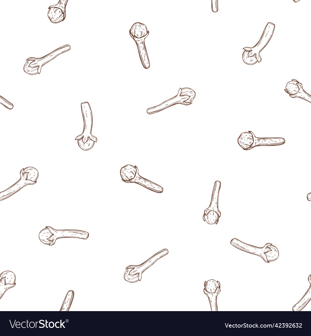 Clove spice pattern Royalty Free Vector Image - VectorStock