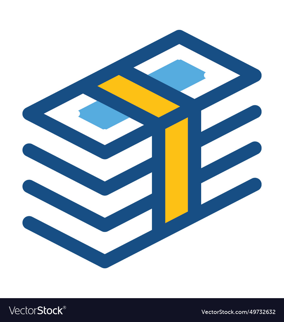 Currency stack Royalty Free Vector Image - VectorStock