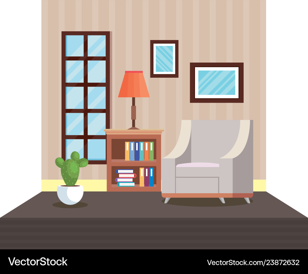 Home livingroom place scene Royalty Free Vector Image
