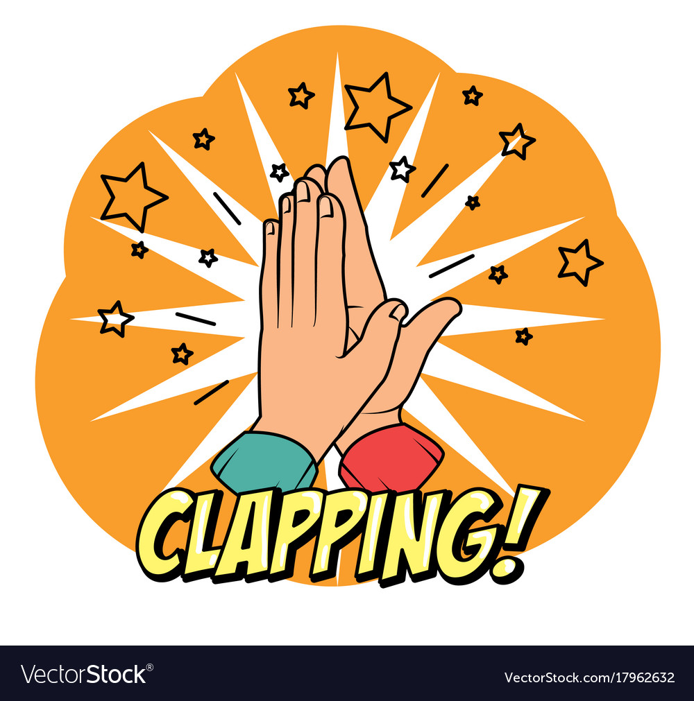 Human hands clapping ovation applaud Royalty Free Vector
