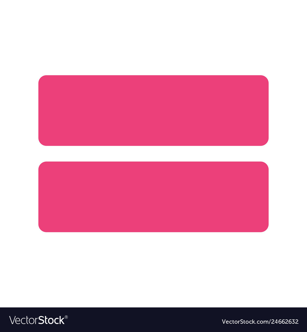 Is equal to icon Royalty Free Vector Image - VectorStock