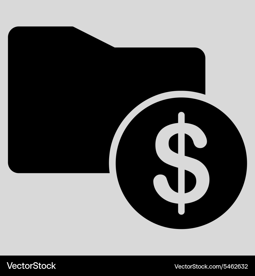 Money Folder icon from Business Bicolor Set Vector Image