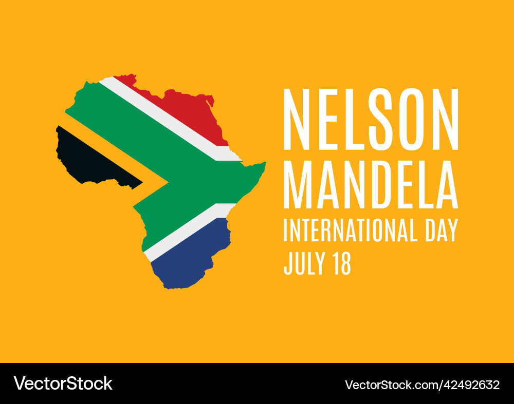 Nelson mandela international day icon Royalty Free Vector