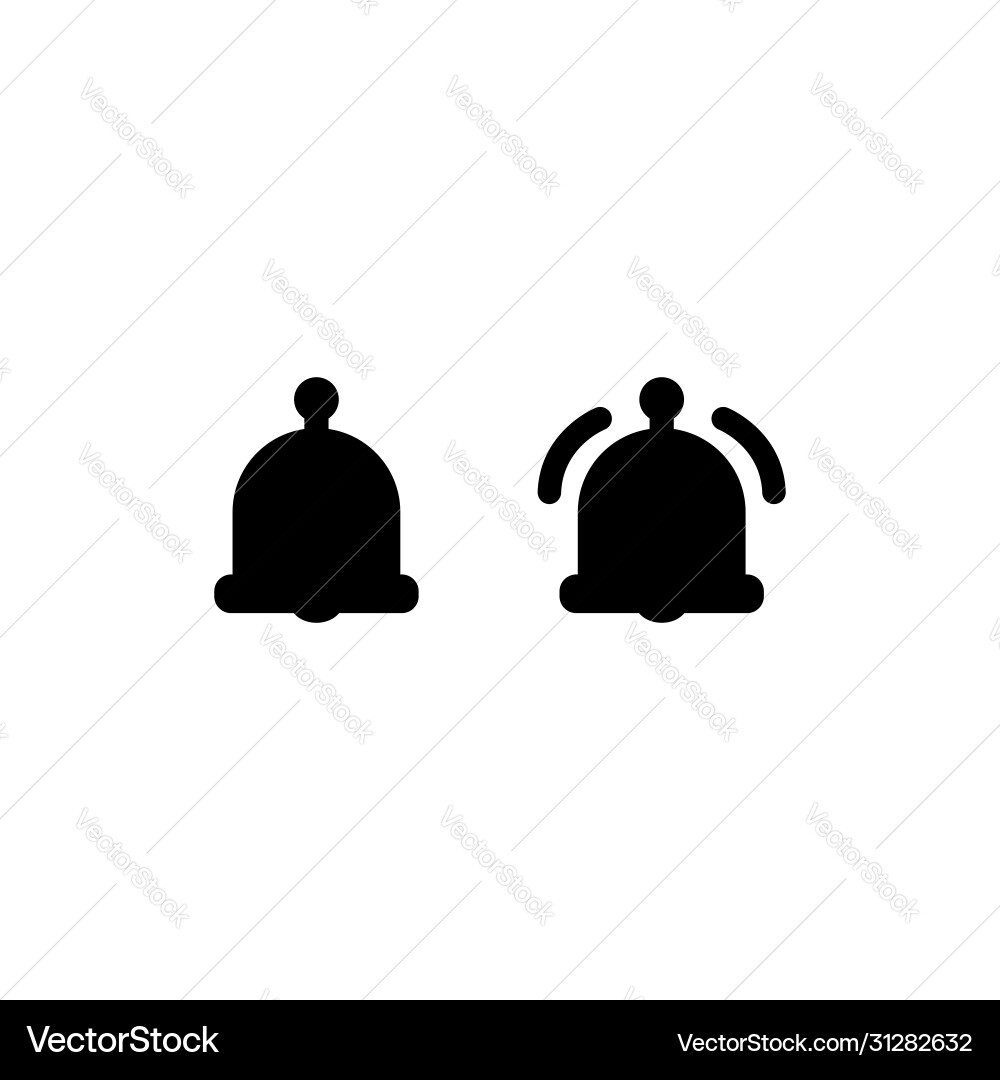 Notification bell graphic design Royalty Free Vector Image