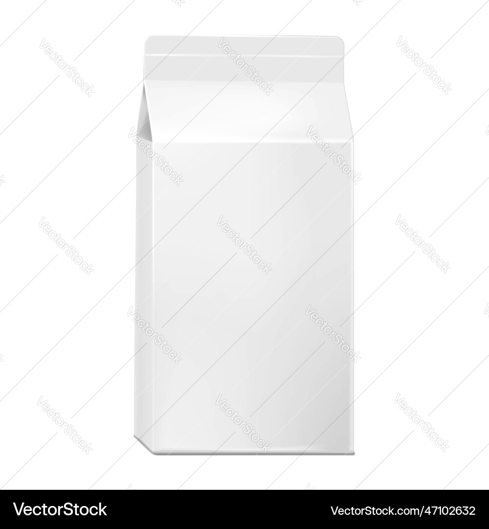 White blank gable top carton package mock-up Vector Image