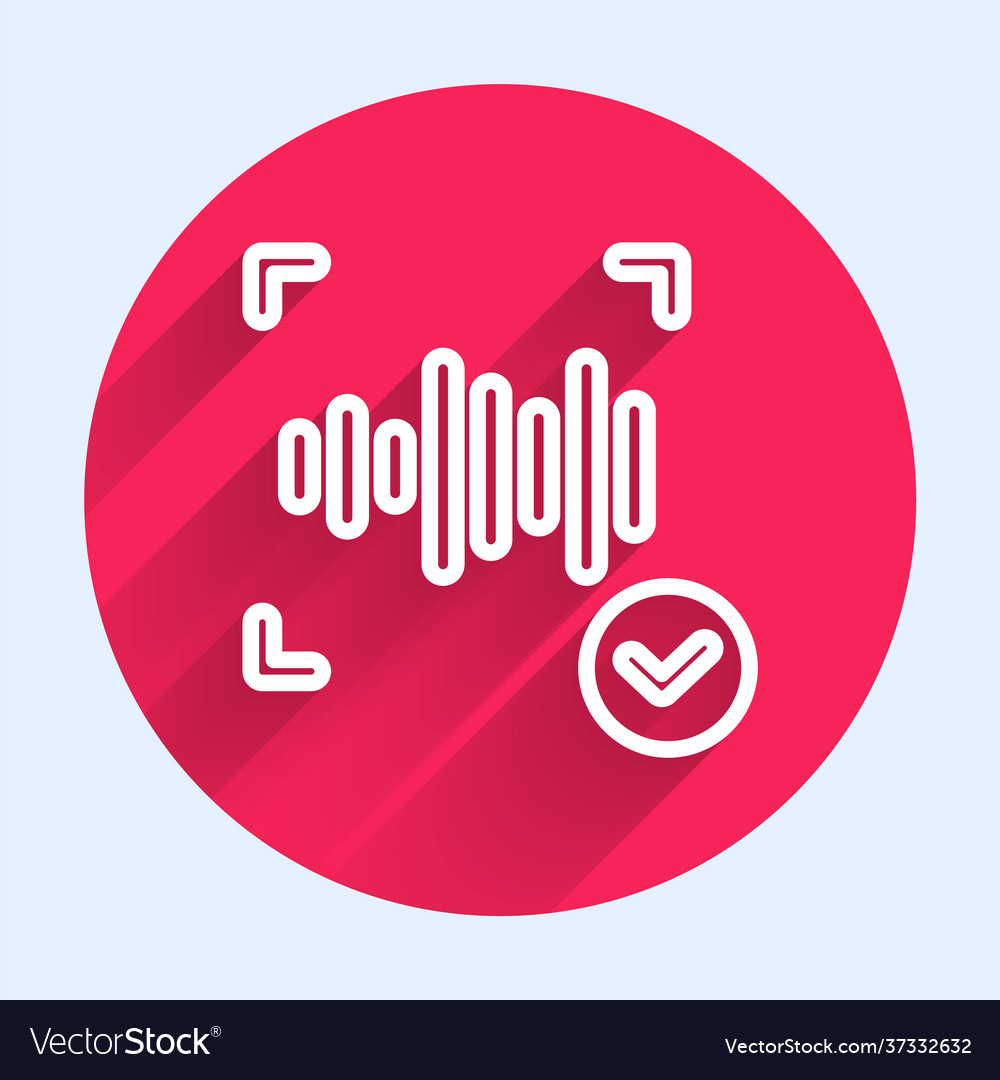 White line voice recognition icon isolated Vector Image