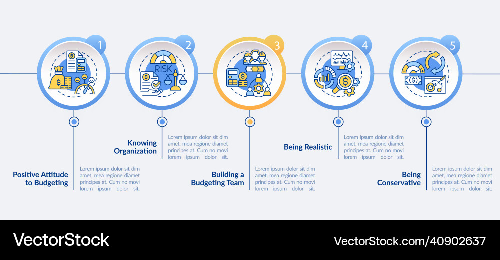 Company budgeting circle infographic template Vector Image