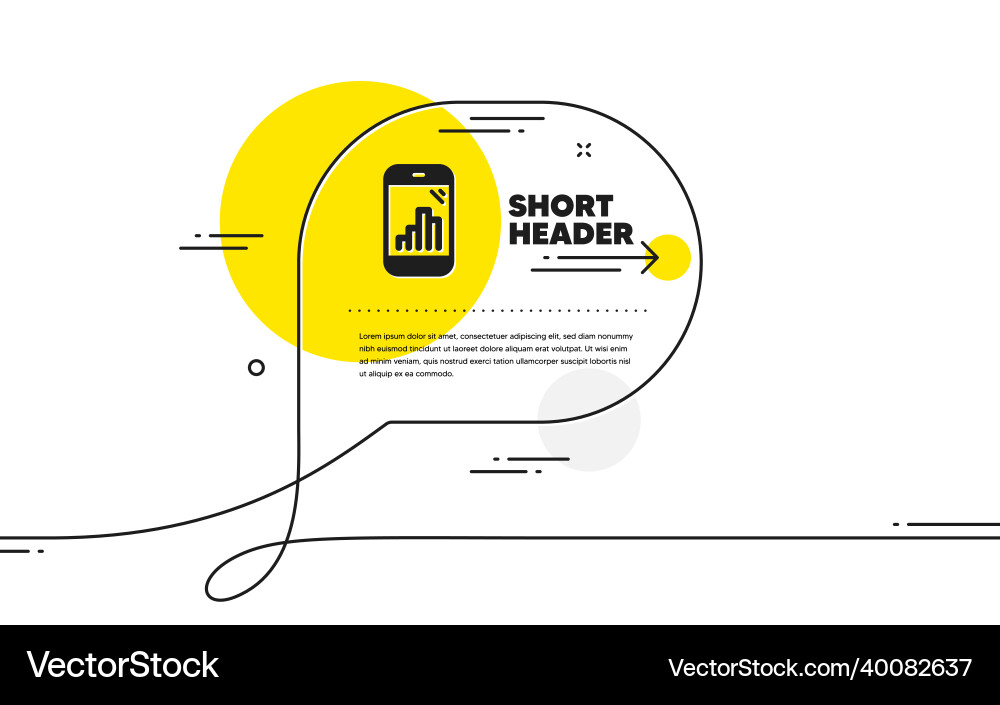 Graph phone icon column chart sign Royalty Free Vector Image