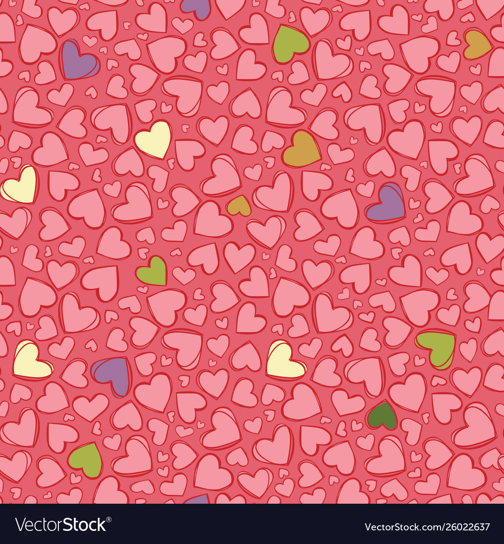 Light red heart repeat pattern suitable Royalty Free Vector