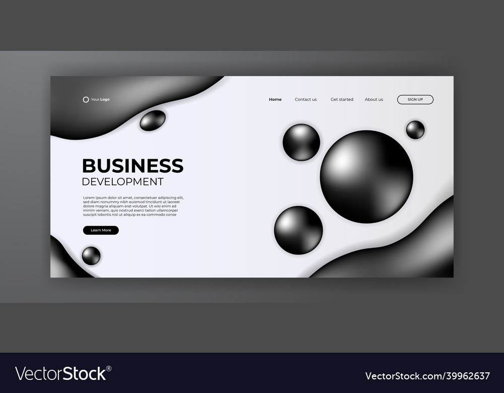 Modern business landing page abstract background Vector Image Modern business landing page abstract background Vector Image