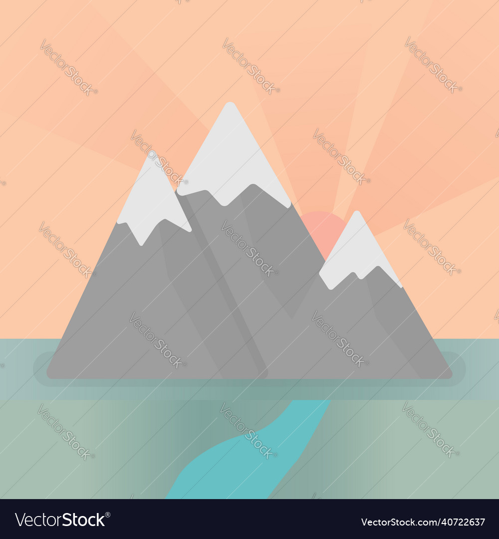 Mountain landscape Royalty Free Vector Image - VectorStock