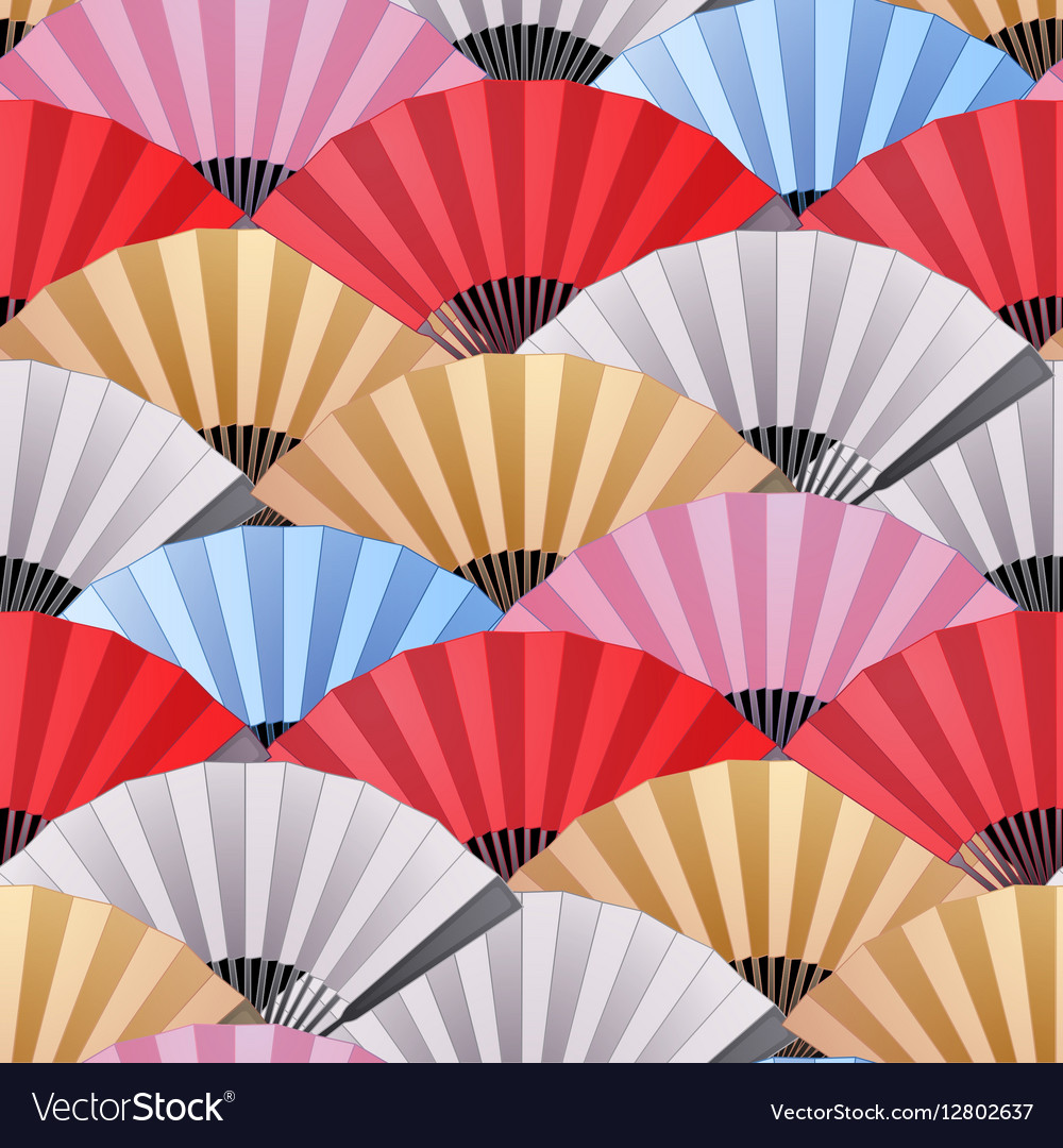 Pattern of fans Royalty Free Vector Image - VectorStock