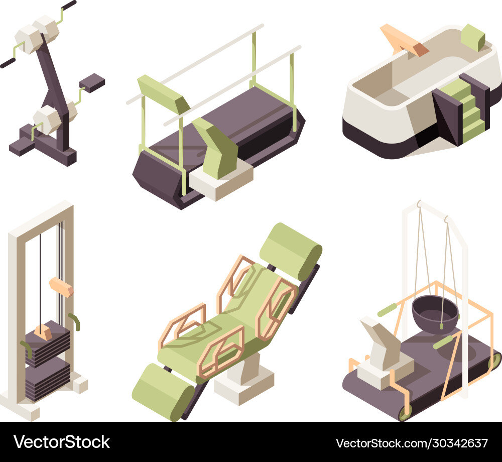 Rehabilitation center training equipment Vector Image