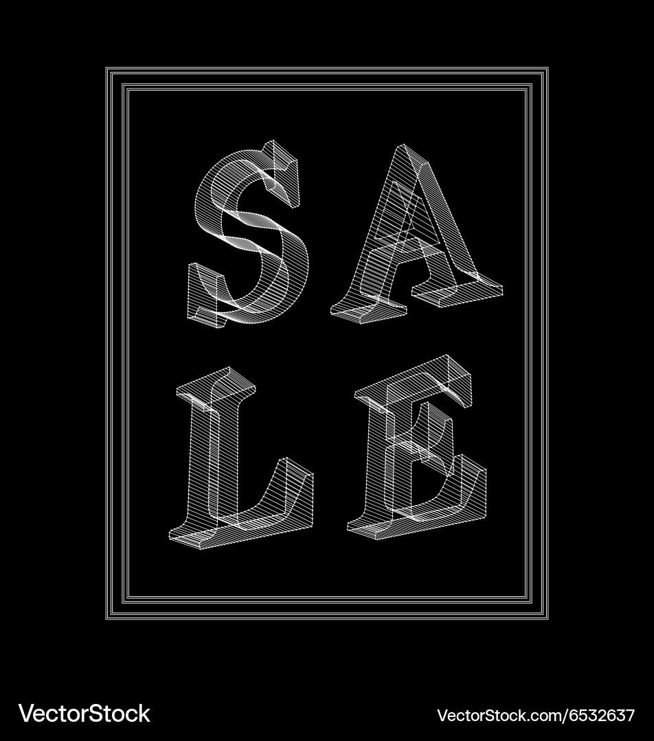 Sale word in a frame banners design Royalty Free Vector