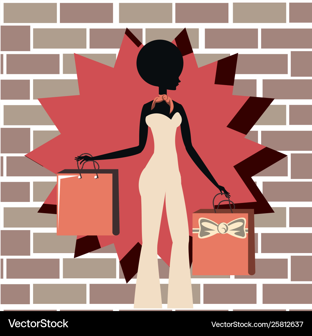 Woman retro store icon Royalty Free Vector Image