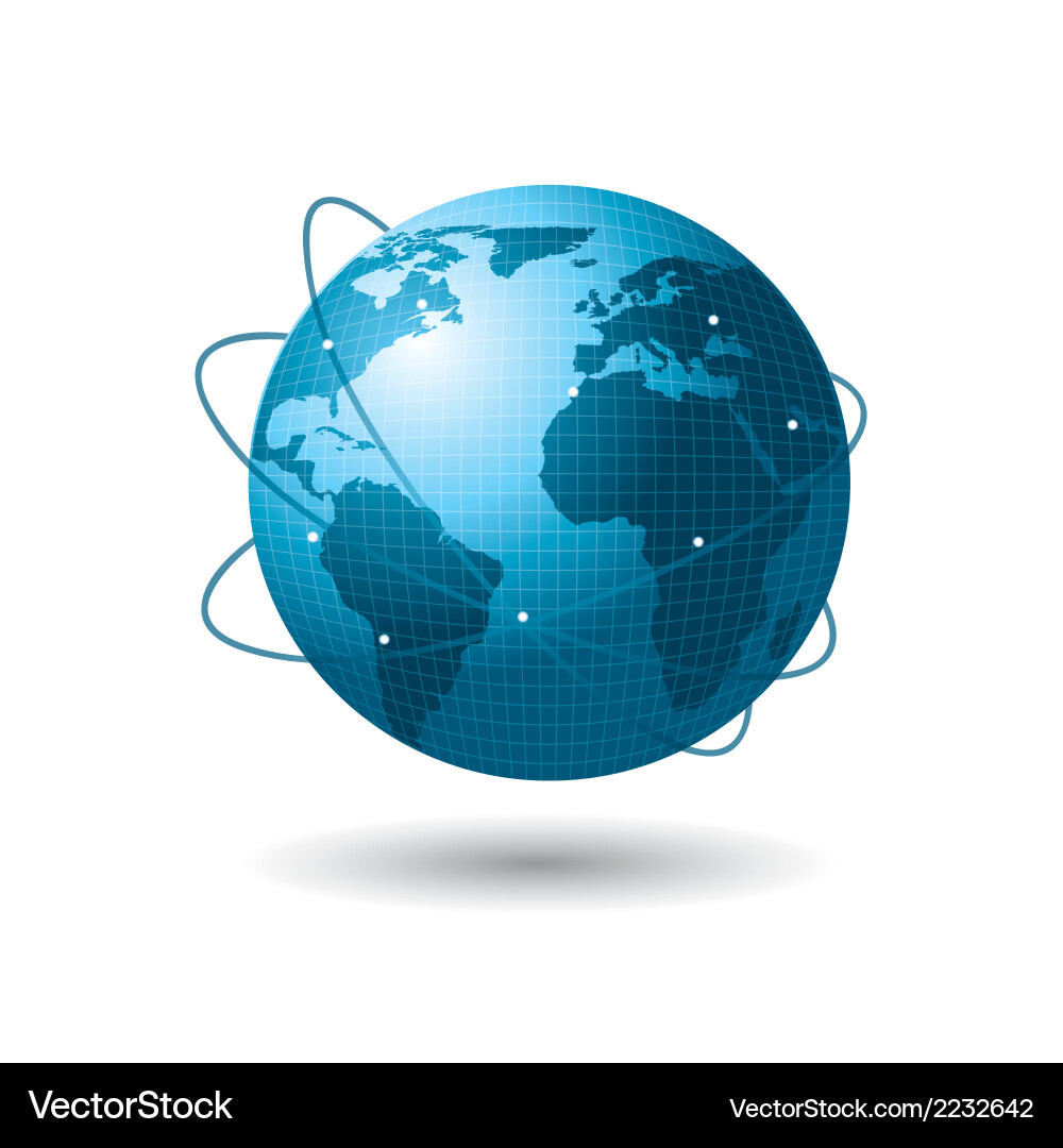 A big connected world greating ideas and business Vector Image