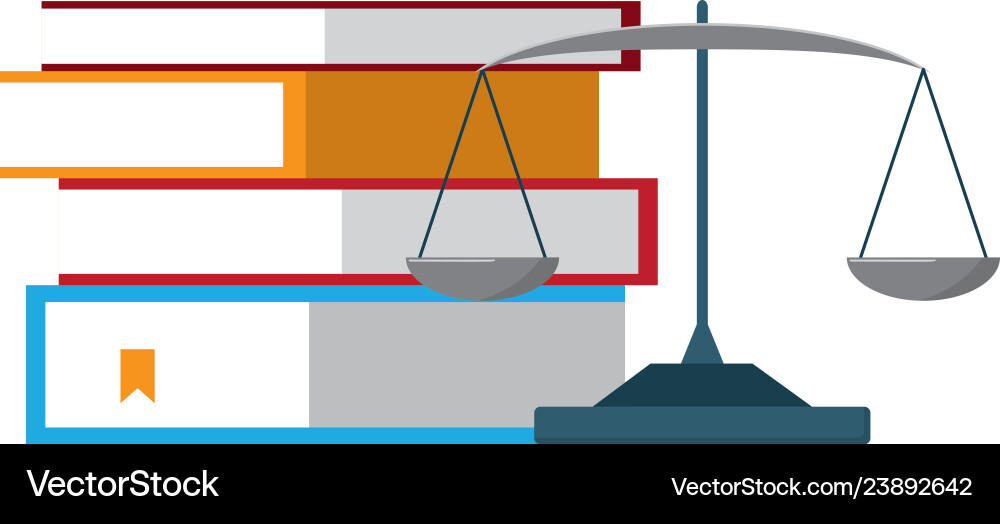 Books stacked and balance Royalty Free Vector Image