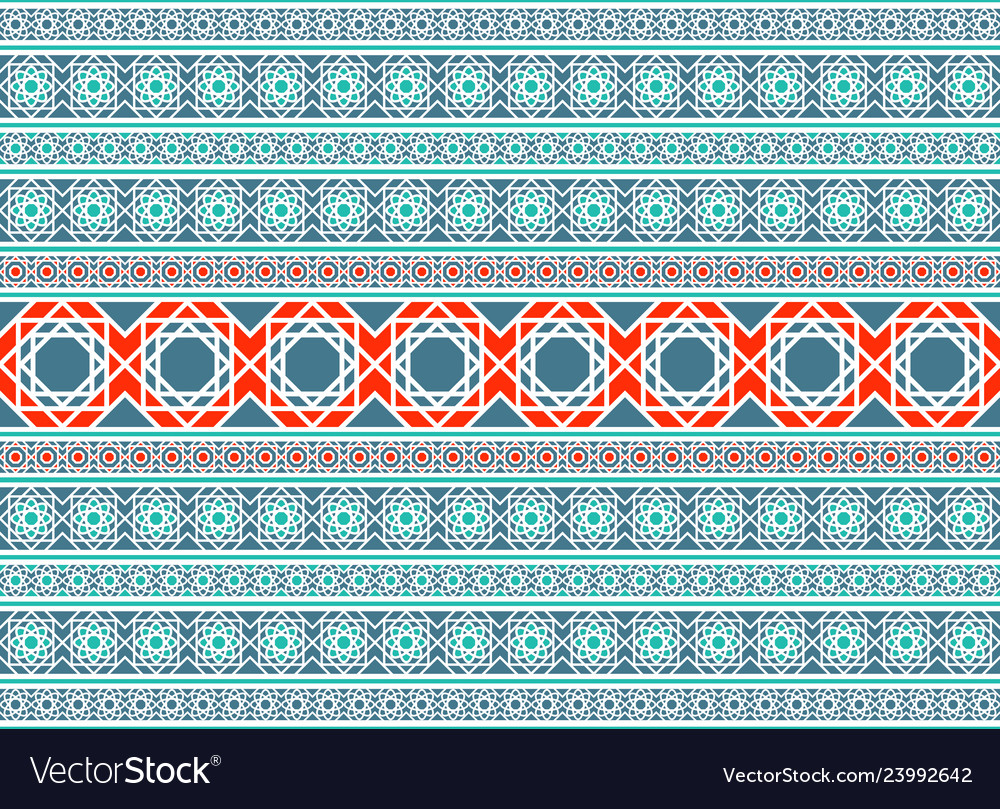 Border arabic pattern Royalty Free Vector Image