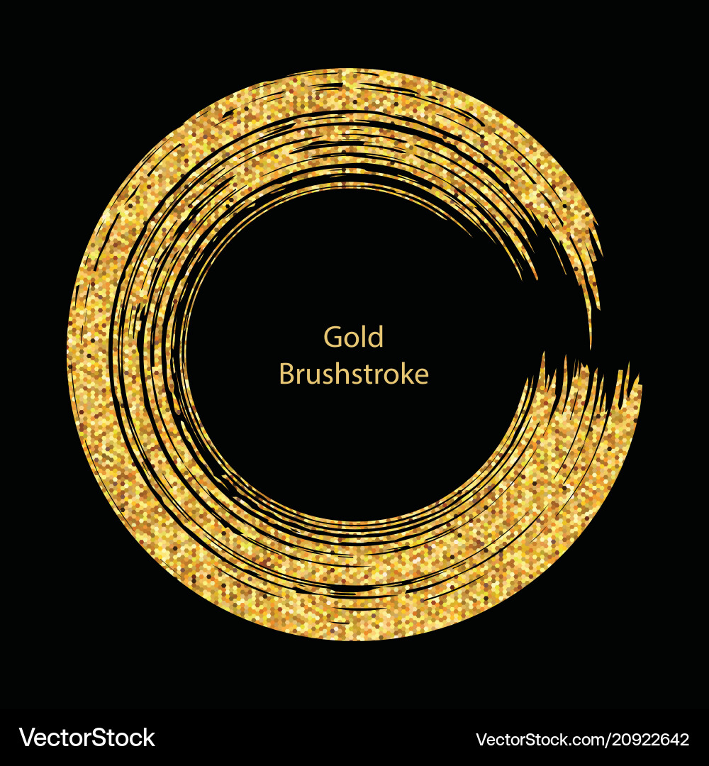 Gold round design templates for for poster Vector Image