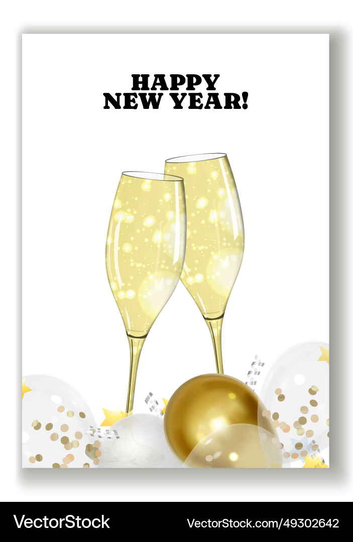 Happy new year celebration congratulation design Vector Image