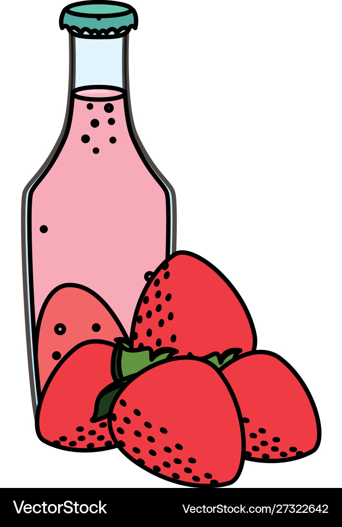 Isolated strawberry juice design Royalty Free Vector Image