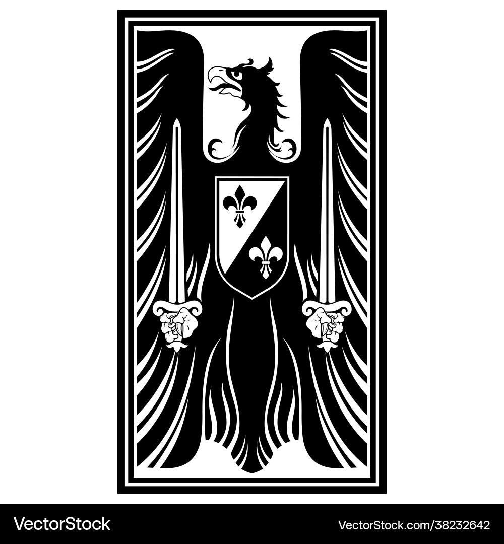 Knightly design medieval heraldic emblem design Vector Image