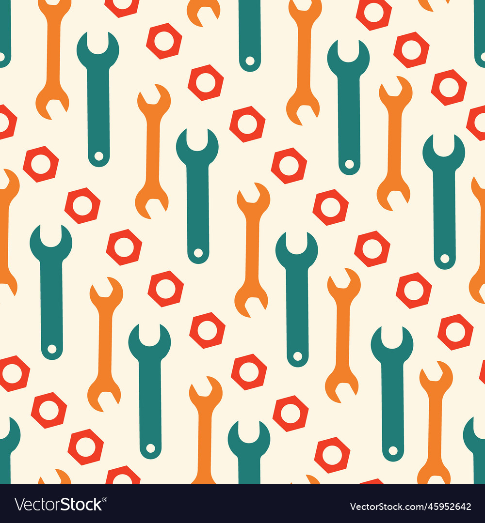 Mechanical tools seamless pattern Royalty Free Vector Image