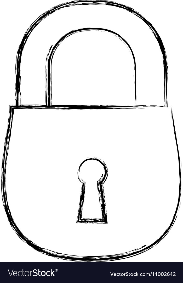 Padlock security object Royalty Free Vector Image