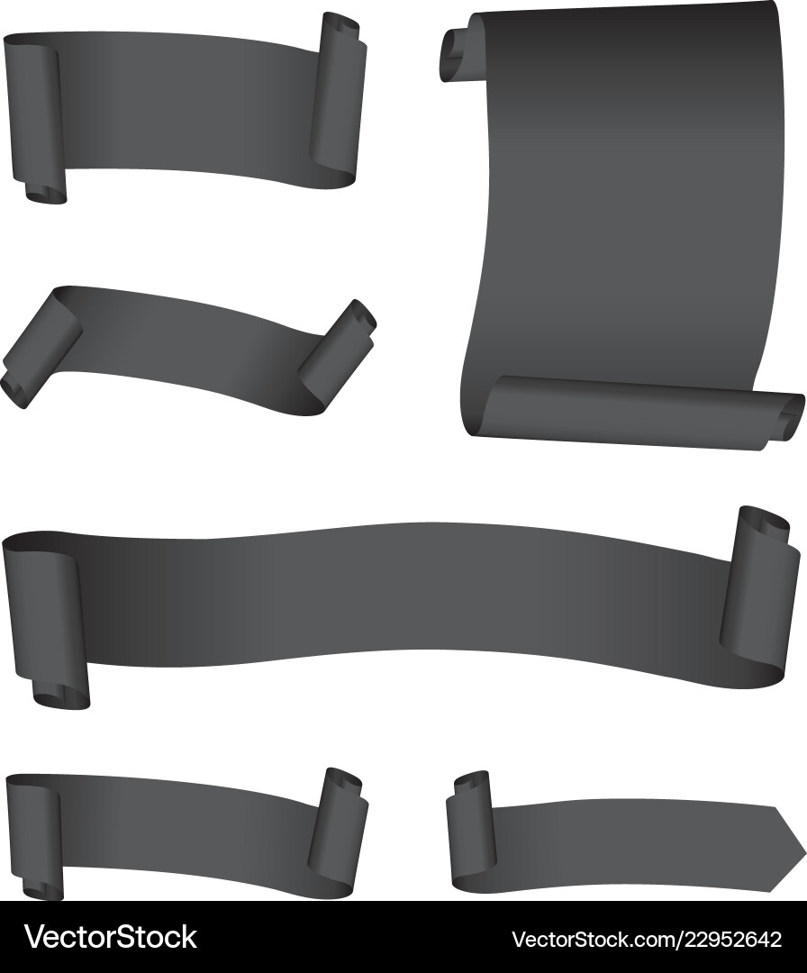 Set of black banners Royalty Free Vector Image