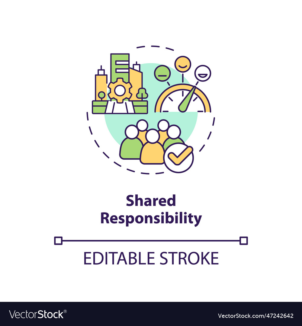 Shared responsibility concept icon Royalty Free Vector Image Shared responsibility concept icon Royalty Free Vector Image