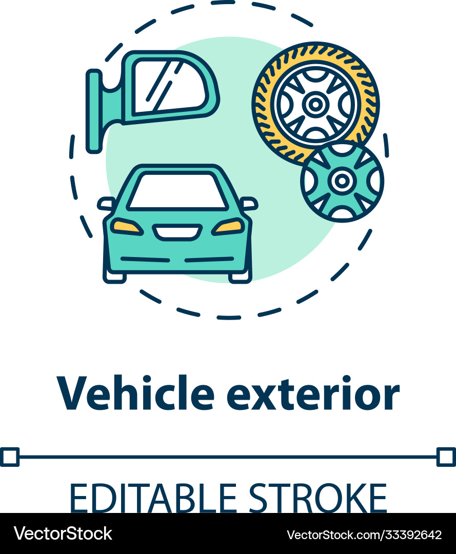 Vehicle exterior concept icon Royalty Free Vector Image