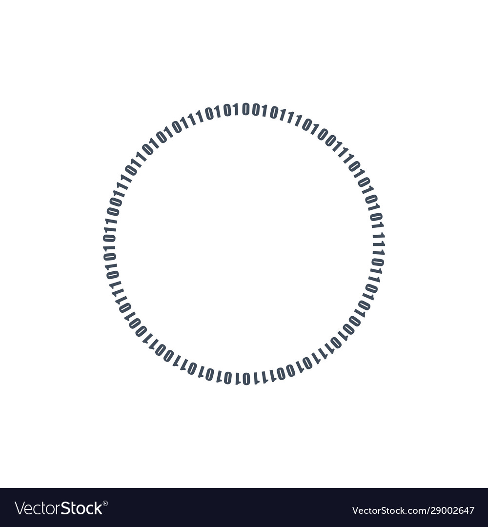 Circle binary circuit future technology cyber Vector Image