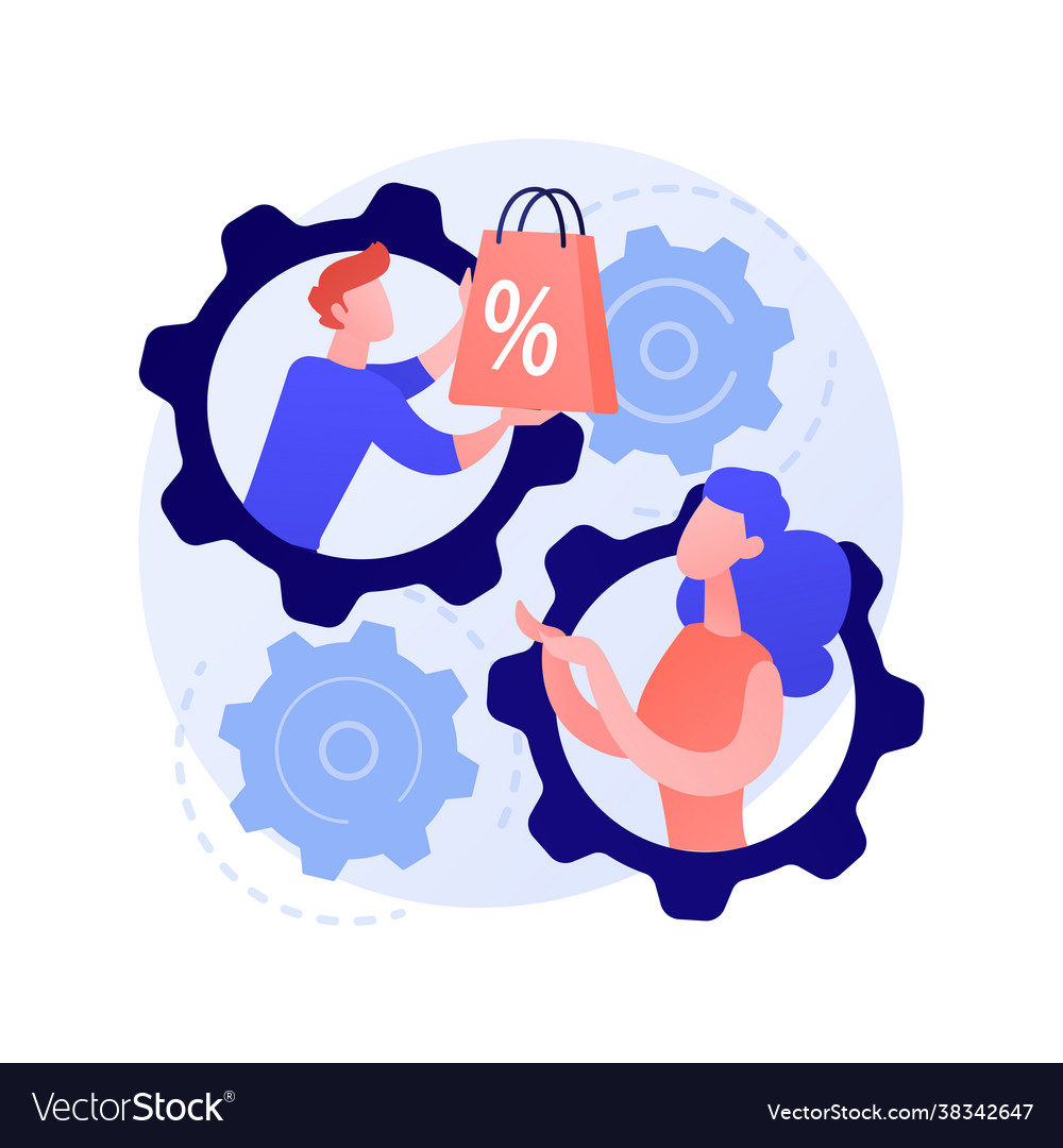 Face to selling technique concept metaphor Vector Image Face to selling technique concept metaphor Vector Image