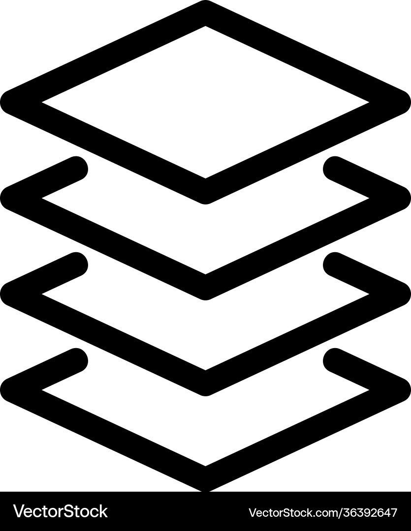 Layer icon or logo isolated sign symbol Royalty Free Vector