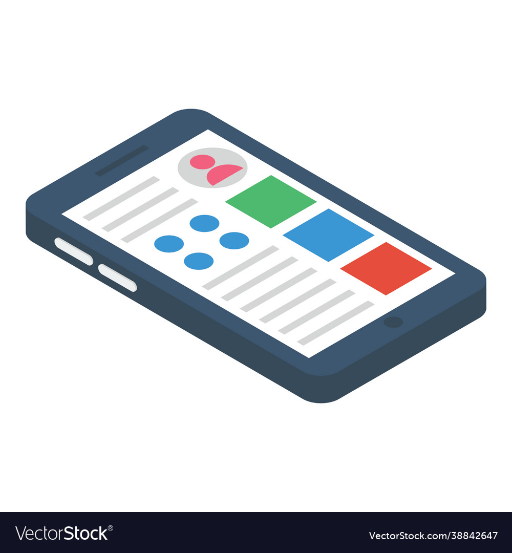 Mobile layout Royalty Free Vector Image - VectorStock