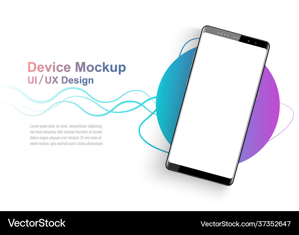 New realistic mobile black smartphone modern Vector Image
