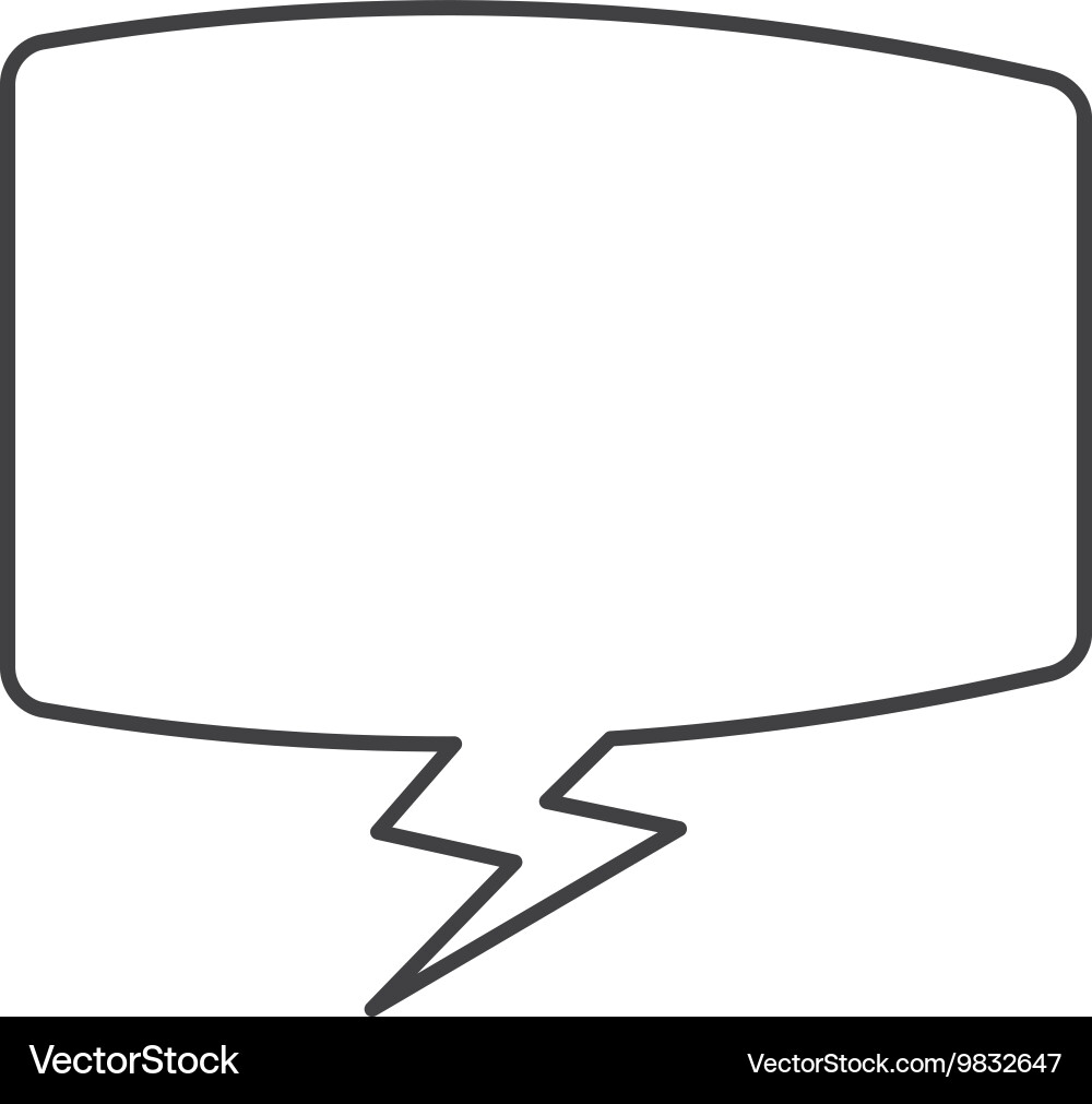 Rectangle conversation bubble icon Royalty Free Vector Image